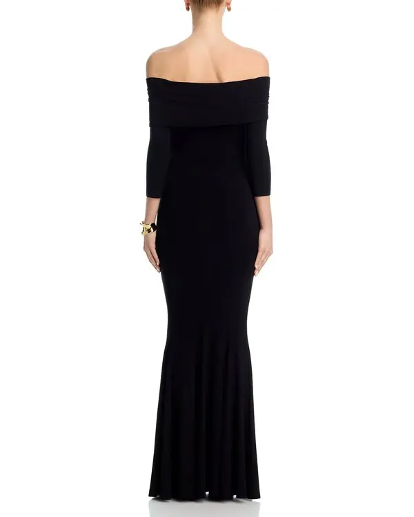 Norma Kamali Fishtail Gown - Black