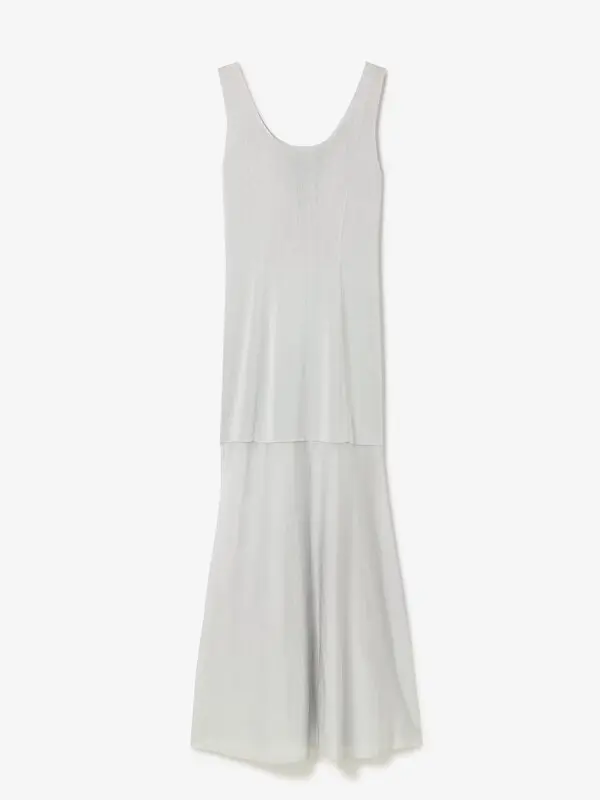 HOUSE OF DAGMAR Fluid Knit Maxi Dress - Silver