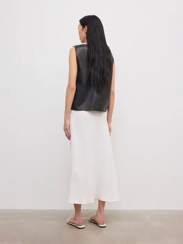 HOUSE OF DAGMAR Draped A-line Midi Skirt