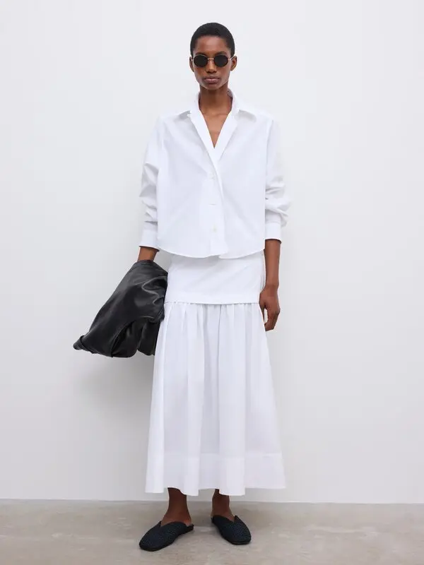 HOUSE OF DAGMAR Cropped Shirt - White
