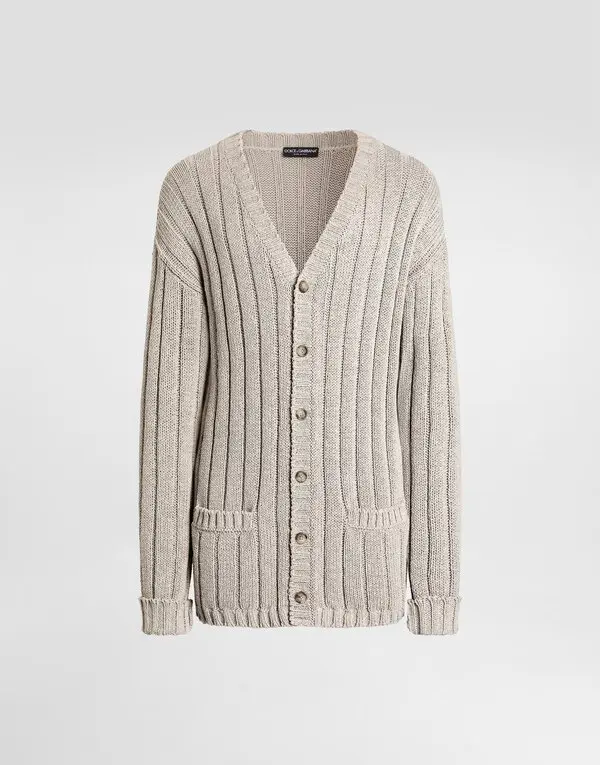 Dolce & Gabbana Cotton-blend Cardigan - Beige