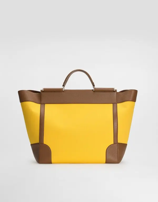 Dolce & Gabbana Sicily Handbag In Canvas And Leather