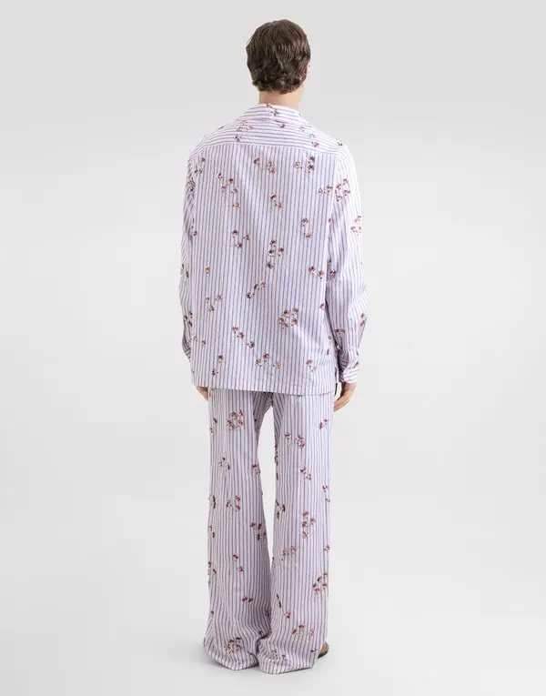 Dolce & Gabbana Cotton And Silk Vanity Shirt With Embroidery