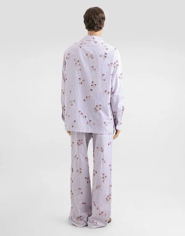 Dolce & Gabbana Cotton-silk Vanity Trousers With Embroidery