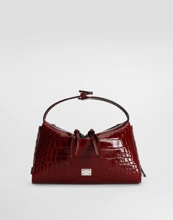Dolce & Gabbana Vittoria Alligator Crossbody Bag - Red