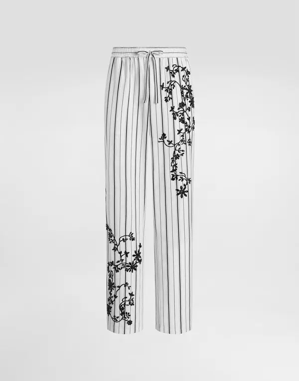 Dolce & Gabbana Vanity Trousers With Embroidery - Multicolor