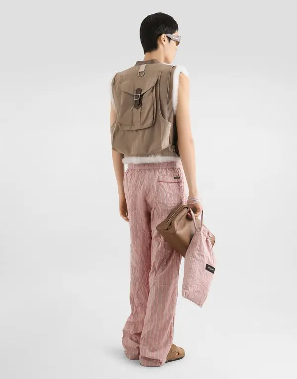 Dolce & Gabbana Striped Crinkled Trousers - Multicolor