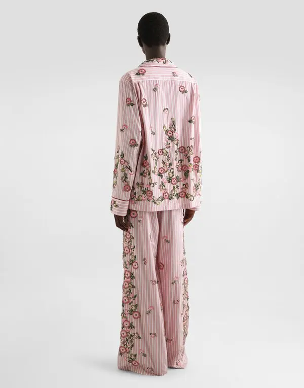 Dolce & Gabbana Cotton And Silk Vanity Shirt With Embroidery