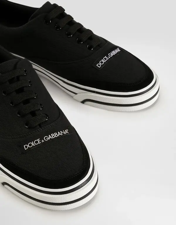 Dolce & Gabbana Sailing Canvas Sneakers - Black