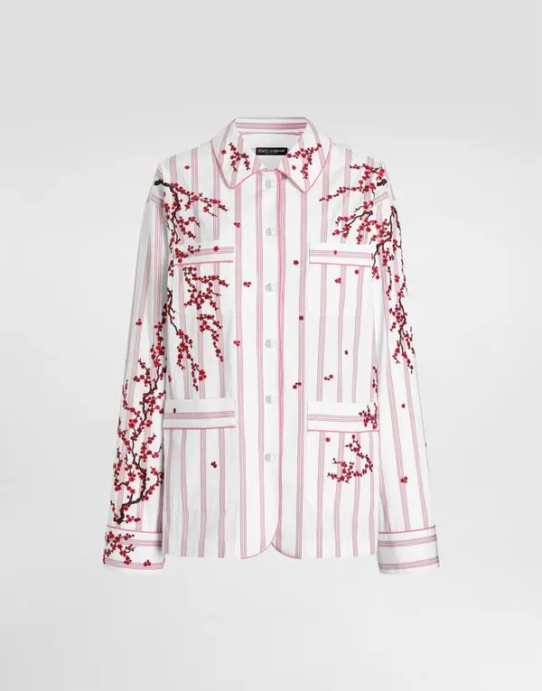 Dolce & Gabbana Vanity Shirt With Flower Embroidery - Multicolor