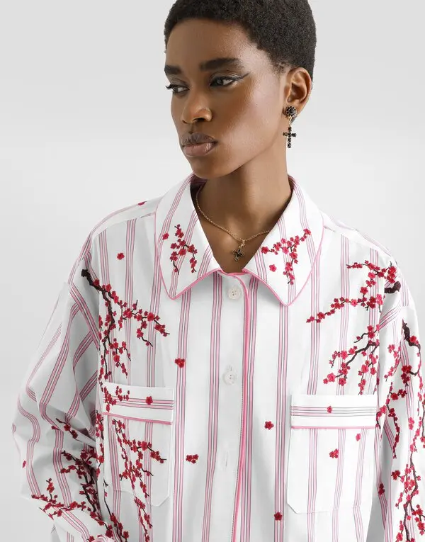 Dolce & Gabbana Vanity Shirt With Floral Embroidery