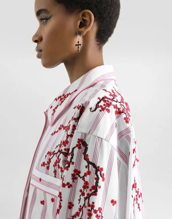 Dolce & Gabbana Vanity Shirt With Floral Embroidery