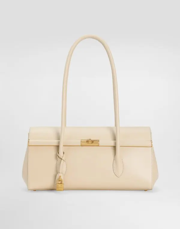Dolce & Gabbana Marlene Handbag In Palmellato Calfskin - White