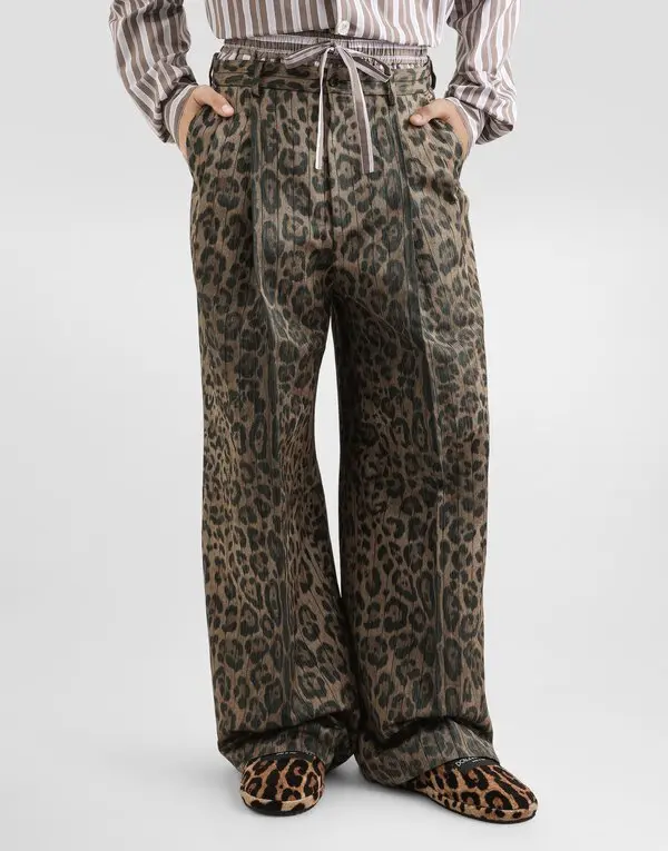Dolce & Gabbana Leopard Jacquard Trousers