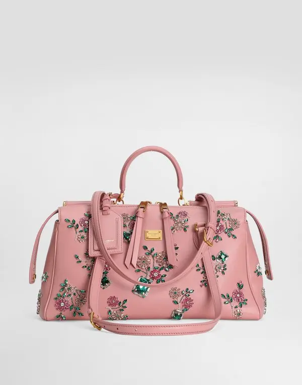 Dolce & Gabbana Medium Vittoria Handbag With Embroidery - Multicolor