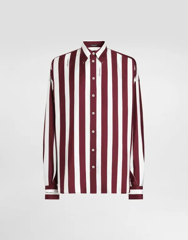 Dolce & Gabbana Striped Silk Twill Shirt - Multicolor