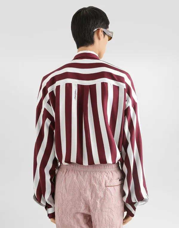 Dolce & Gabbana Striped Silk Twill Shirt - Multicolor