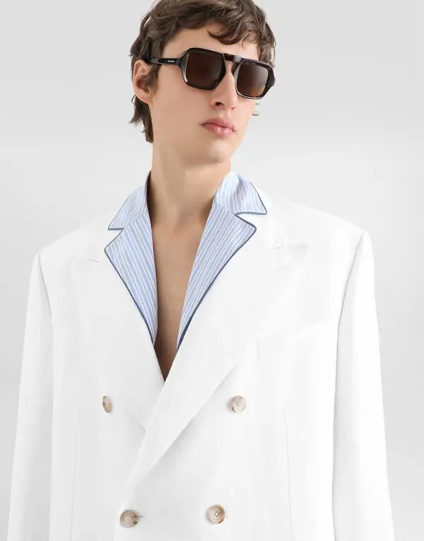 Dolce & Gabbana Double-breasted Taormina Linen Jacket