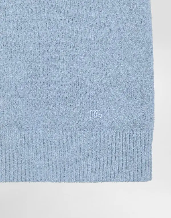 Dolce & Gabbana Smooth Knit Polo Shirt - Azure
