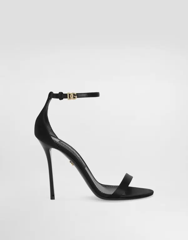 Dolce & Gabbana Keira Satin Sandal - Black