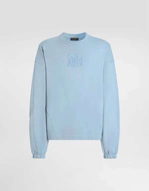 Dolce & Gabbana Treated Cotton Sweatshirt - Azure