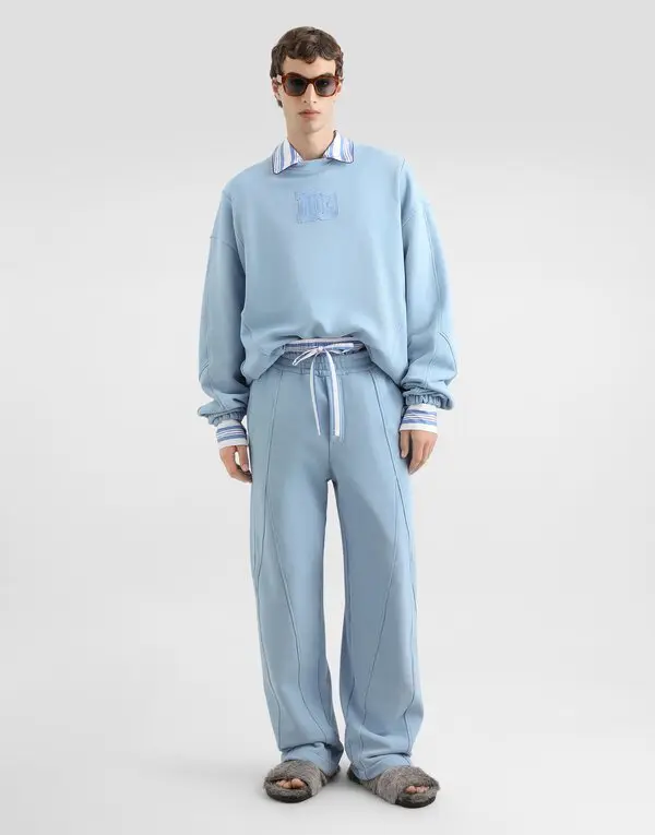 Dolce & Gabbana Treated Cotton Sweatshirt - Azure