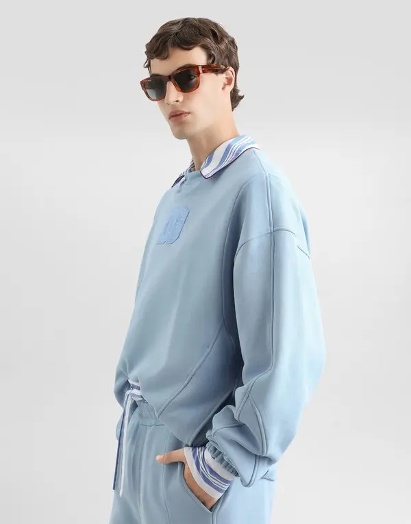 Dolce & Gabbana Treated Cotton Sweatshirt - Azure