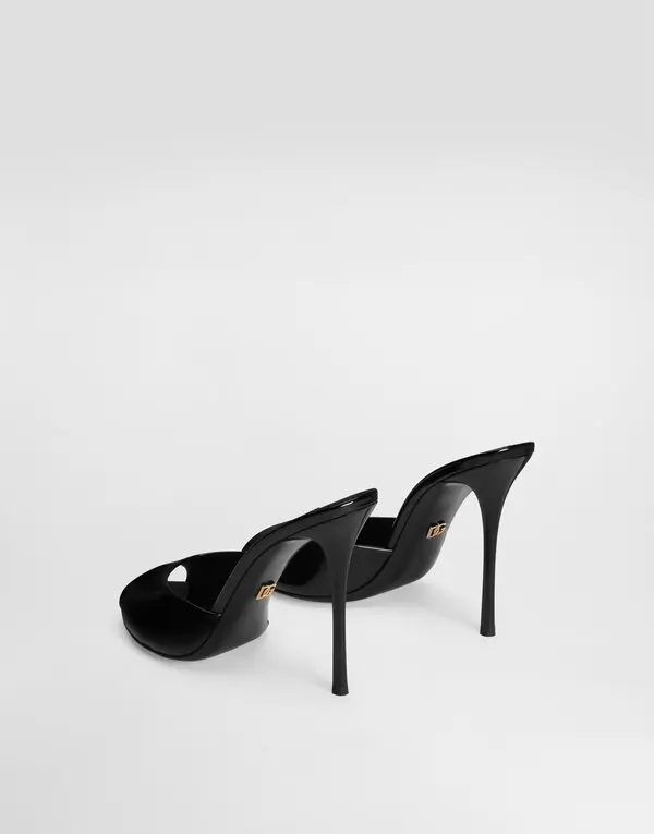 Dolce & Gabbana Keira Patent Leather Mules