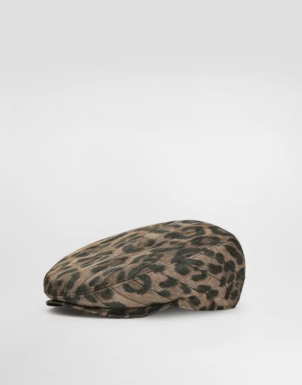 Dolce & Gabbana Leopard- Jacquard Flat Cap - Print