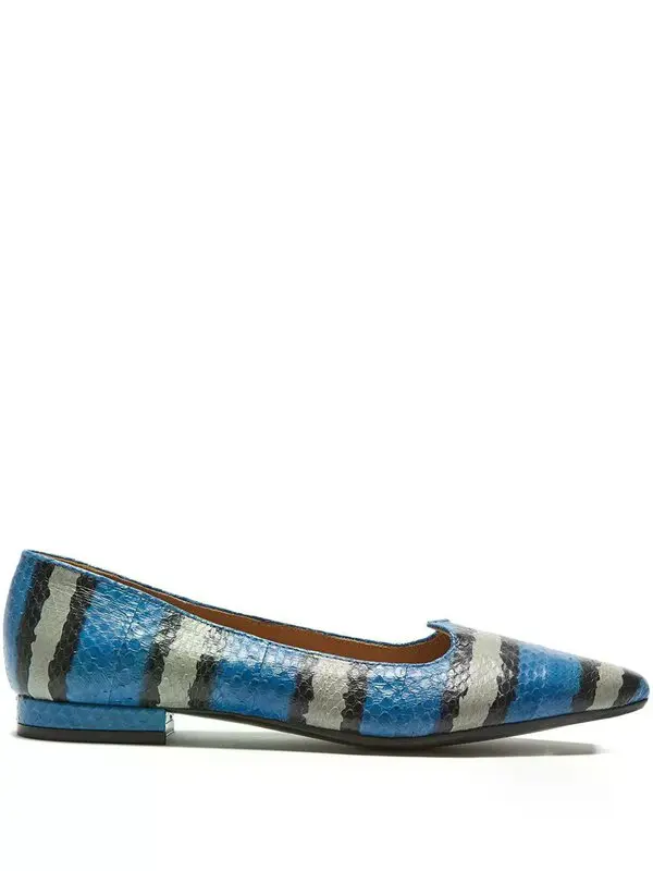 Malìparmi Striped Pattern Pointed-toe Flats