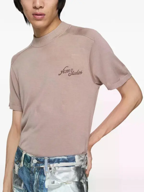 Acne Studios Embroidered Knitted T-shirt