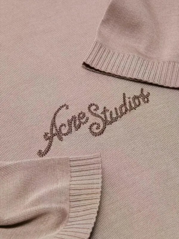Acne Studios Embroidered Knitted T-shirt