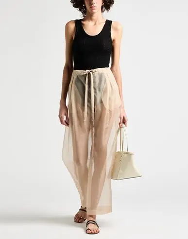 Khaite Silk Organza Tapered Pants - Beige