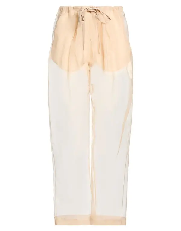 Khaite Silk Organza Tapered Pants - Beige