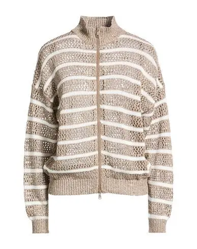 Brunello Cucinelli Cardigan Light Brown Size Linen, Nylon - Beige