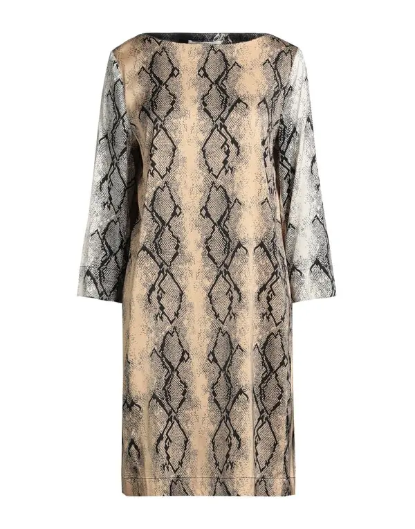 Liviana Conti Mini Snakeskin-print Flared Dress