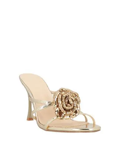 TWENTY FOUR HAITCH Metallic Embellished Sandals - Gold