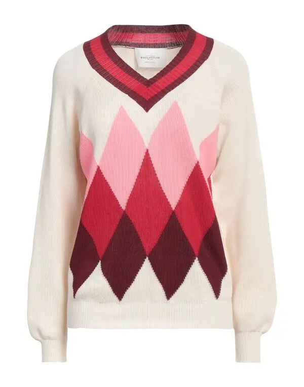 BALLANTYNE Cotton Geometric Print Sweater