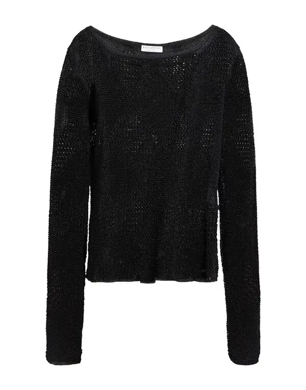 BALLANTYNE Open-knit Metallic Sweater