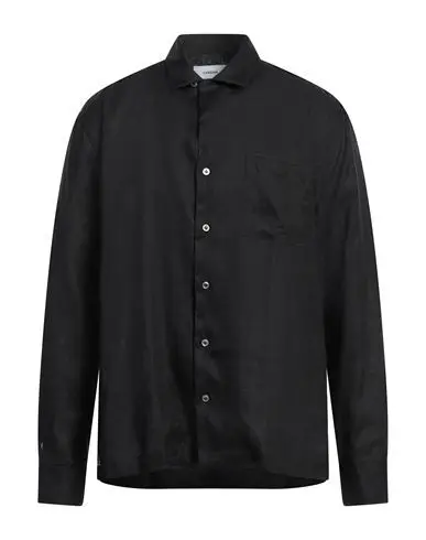 LARDINI Shirt Size Linen - Black