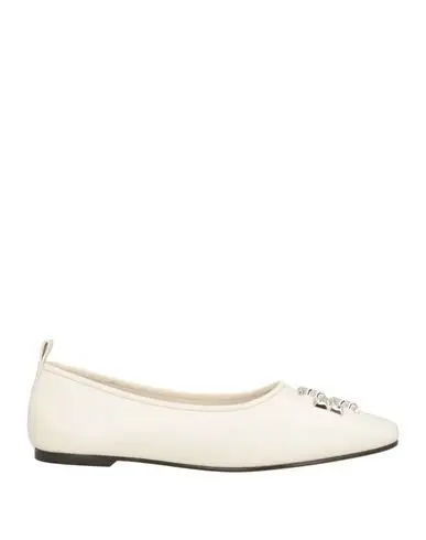 Tory Burch Ballet Flats Ivory Size Leather - White