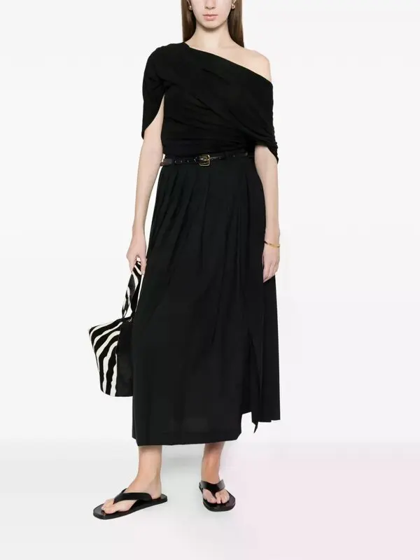 IVORY PARIS Pleated A-line Skirt