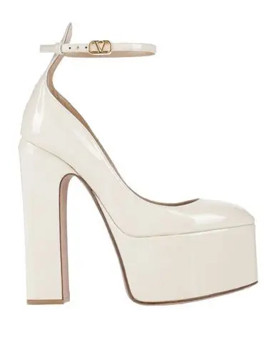 Valentino Garavani Pumps Ivory Size Plastic, Leather - White