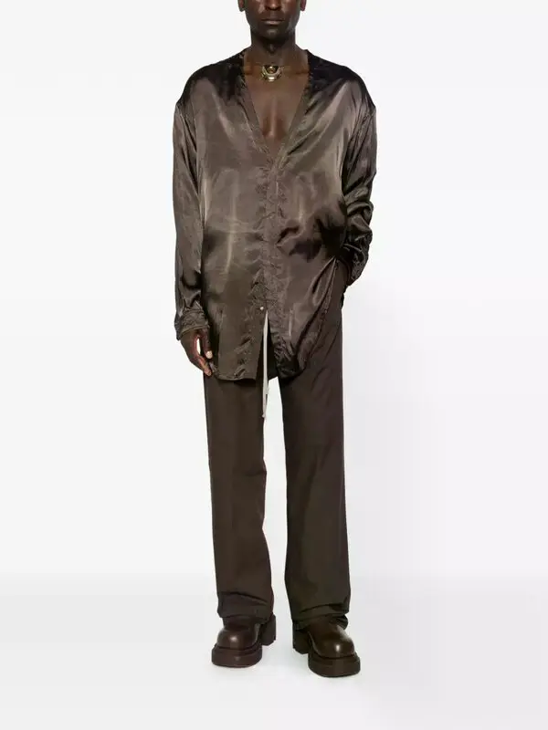 Rick Owens Dietrich Drawstring Trousers - Brown