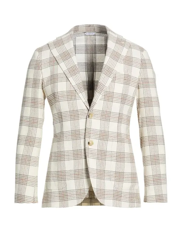 MANUEL RITZ Single-breasted Glen Plaid Blazer