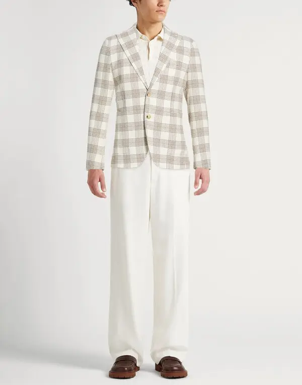 MANUEL RITZ Single-breasted Glen Plaid Blazer