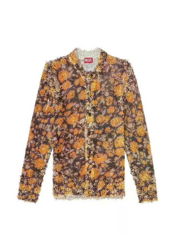 DIESEL® K-linnus Floral Embellished Cardigan