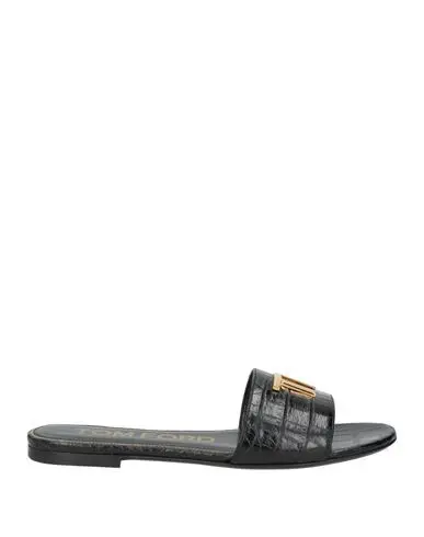 TOM FORD Sandals In Calfskin With Crocodile Print - Black