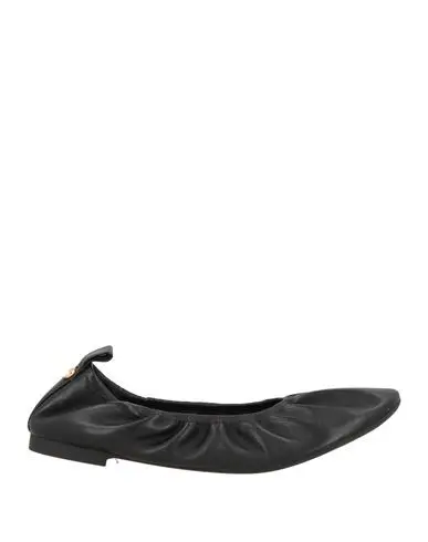 Tory Burch Leather Ballet Flats - Black