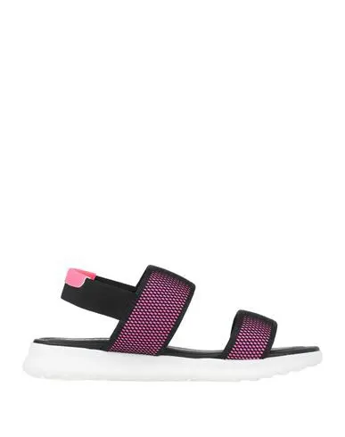 POLLINI Sandals Fuchsia Size Soft Leather, Textile Fibers - Pink